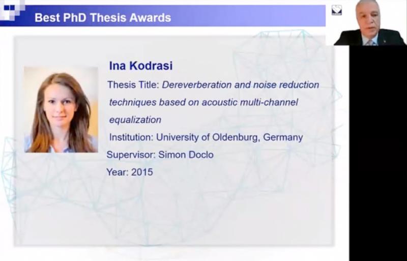Ina Kodrasi received the EURASIP Award for her thesis — EN